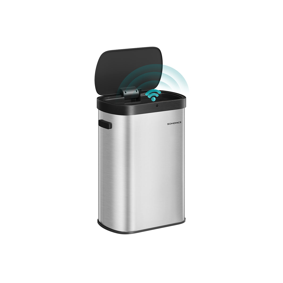 Motion sensor kitchen bin with automatic opening and soft close lid