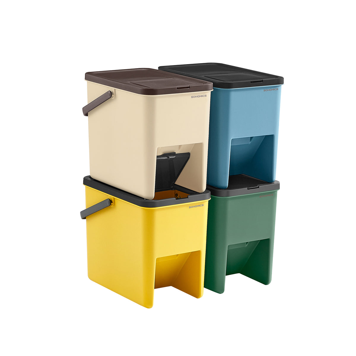 Set of 4 Recycling Bins for Kitchen