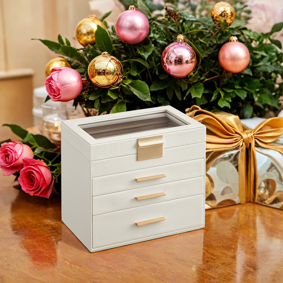 SONGMICS Jewellery Box with Glass Lid | SONGMICS HOME
