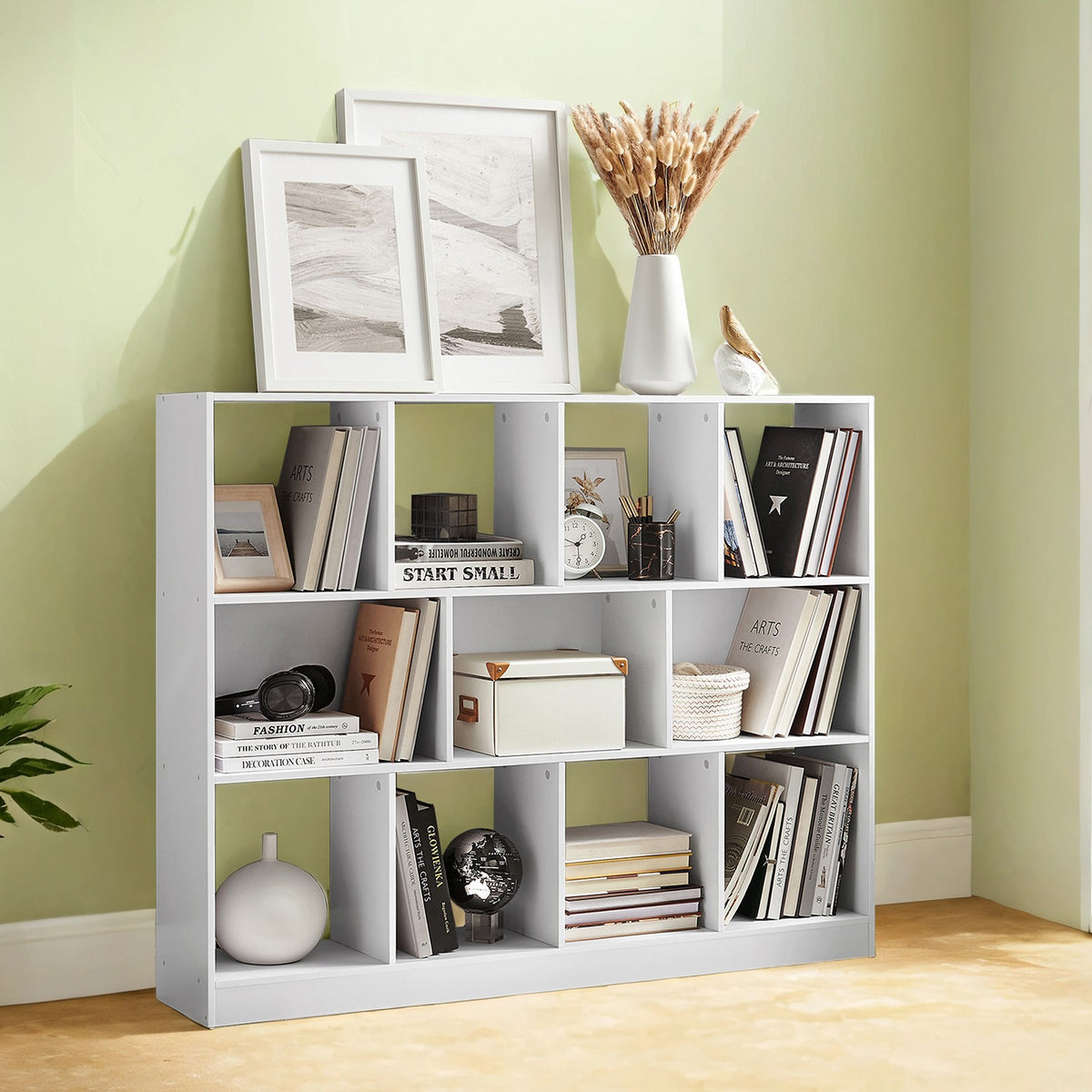 VASAGLE Bookcase with 11 Storage Bins | SONGMICS HOME