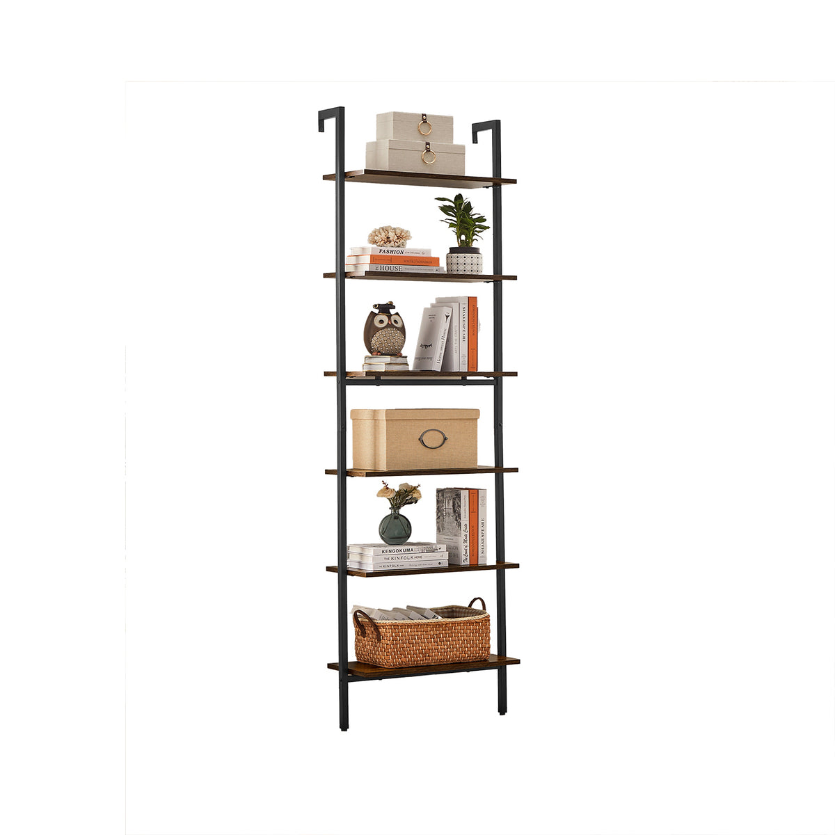 VASAGLE Wall-Mounted Ladder Storage Rack | SONGMICS HOME