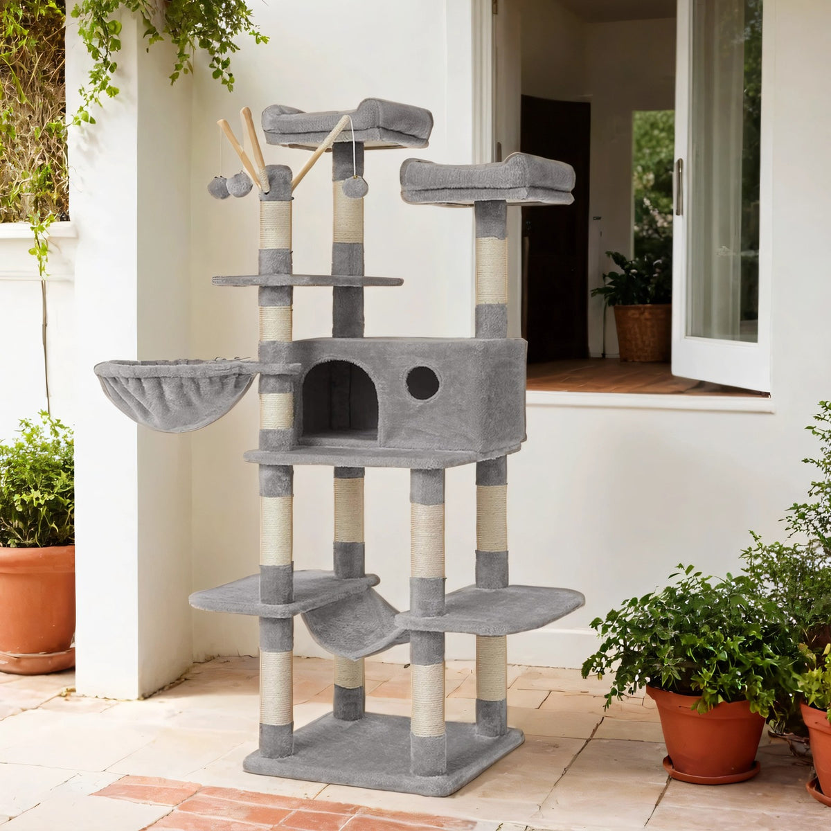 Cat Tree XXL Cat Condo 164 cm | FEAANDREA