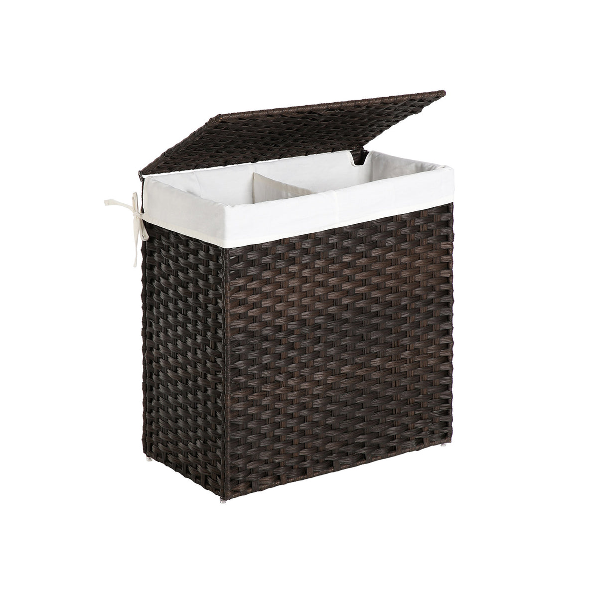 SONGMICS Handwoven Divided Clothes Hamper | SONGMICS HOME